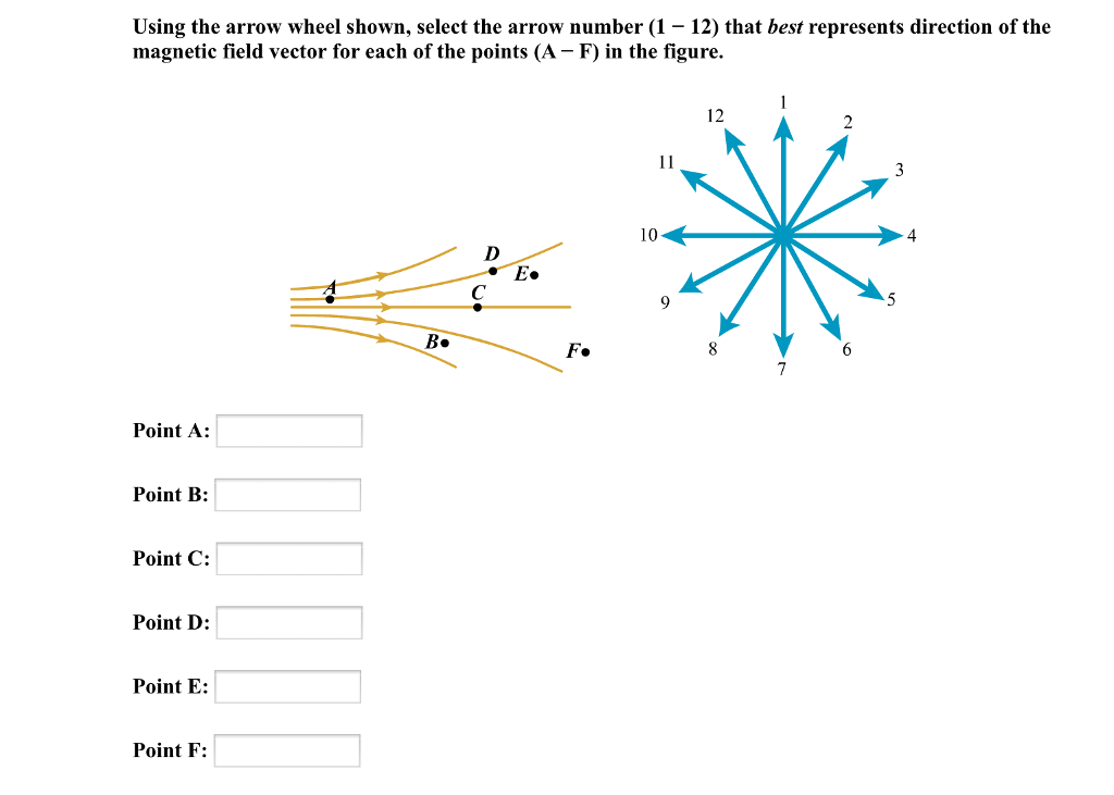 Solved Using the arrow wheel shown, select the arrow number | Chegg.com