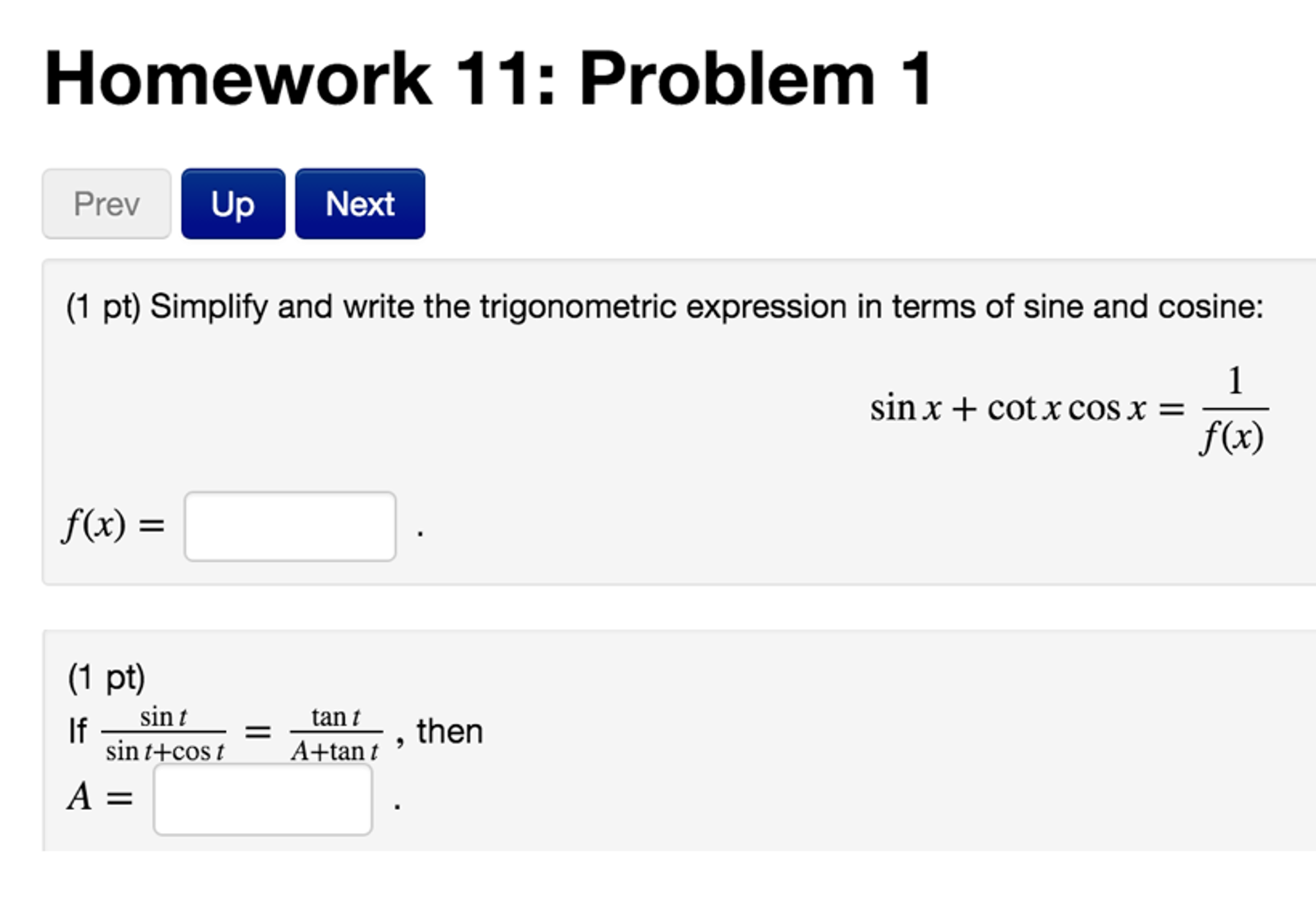 Solved Simplify and write the trigonometric expression in | Chegg.com