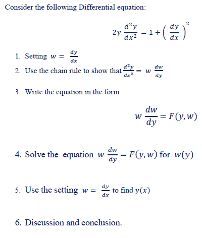 Solved Consider the following Differential equation: 2y | Chegg.com