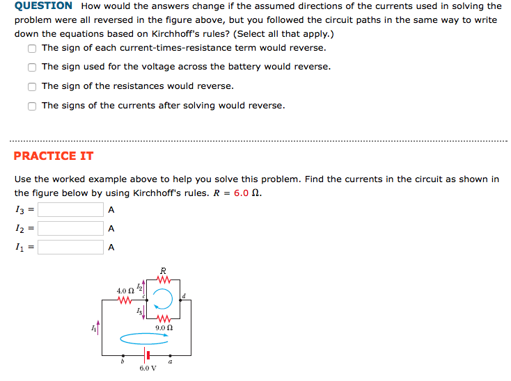 Solved EXAMPLE 18.4 Applying Kirchhoff's Rules GOAL Use | Chegg.com Solved EXAMPLE 18.4 Applying Kirchhoff's Rules GOAL Use | Chegg.com