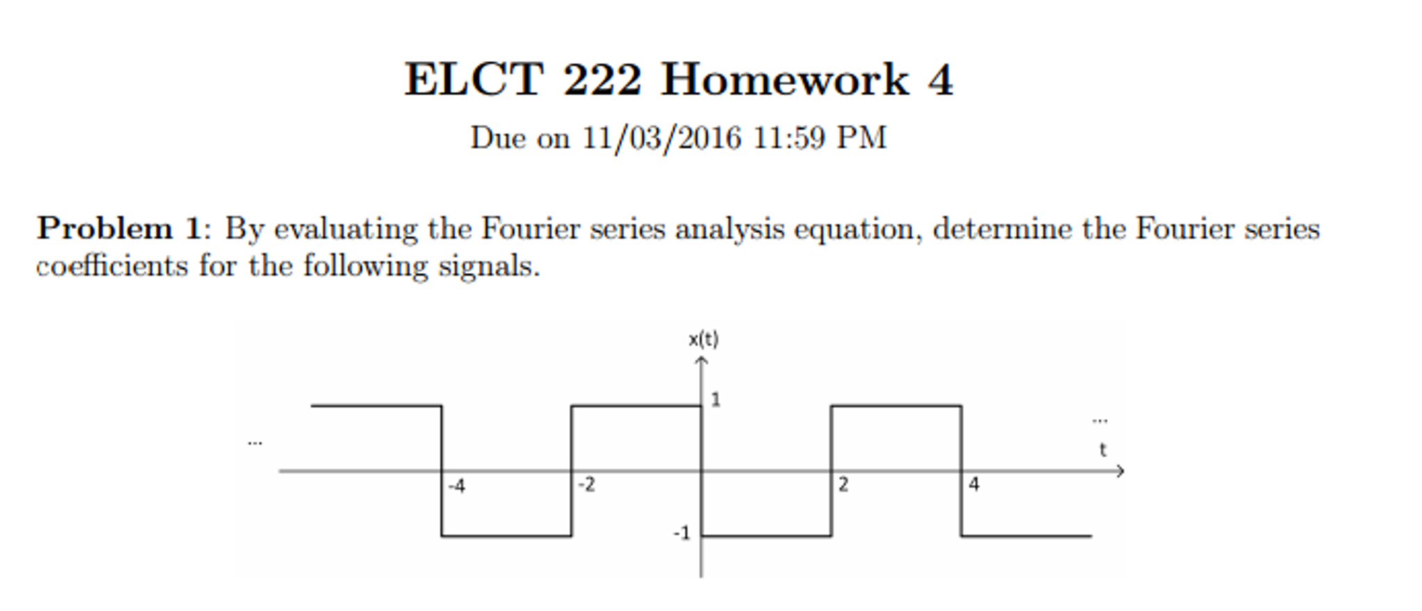 Solved By evaluating the Fourier series analysis equation, | Chegg.com