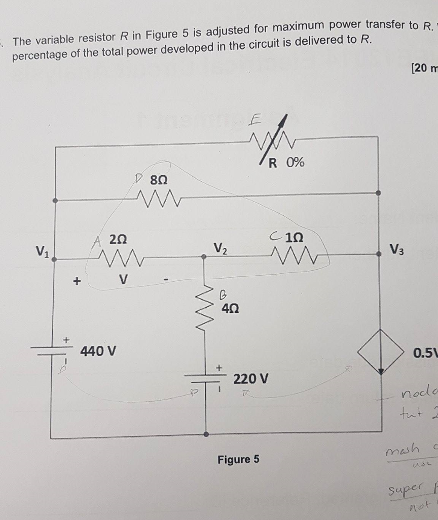 Solved The variable resistor R in Figure 5 is adjusted for | Chegg.com