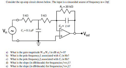 Solved Consider the op-amp circuit shown below. The input is | Chegg.com
