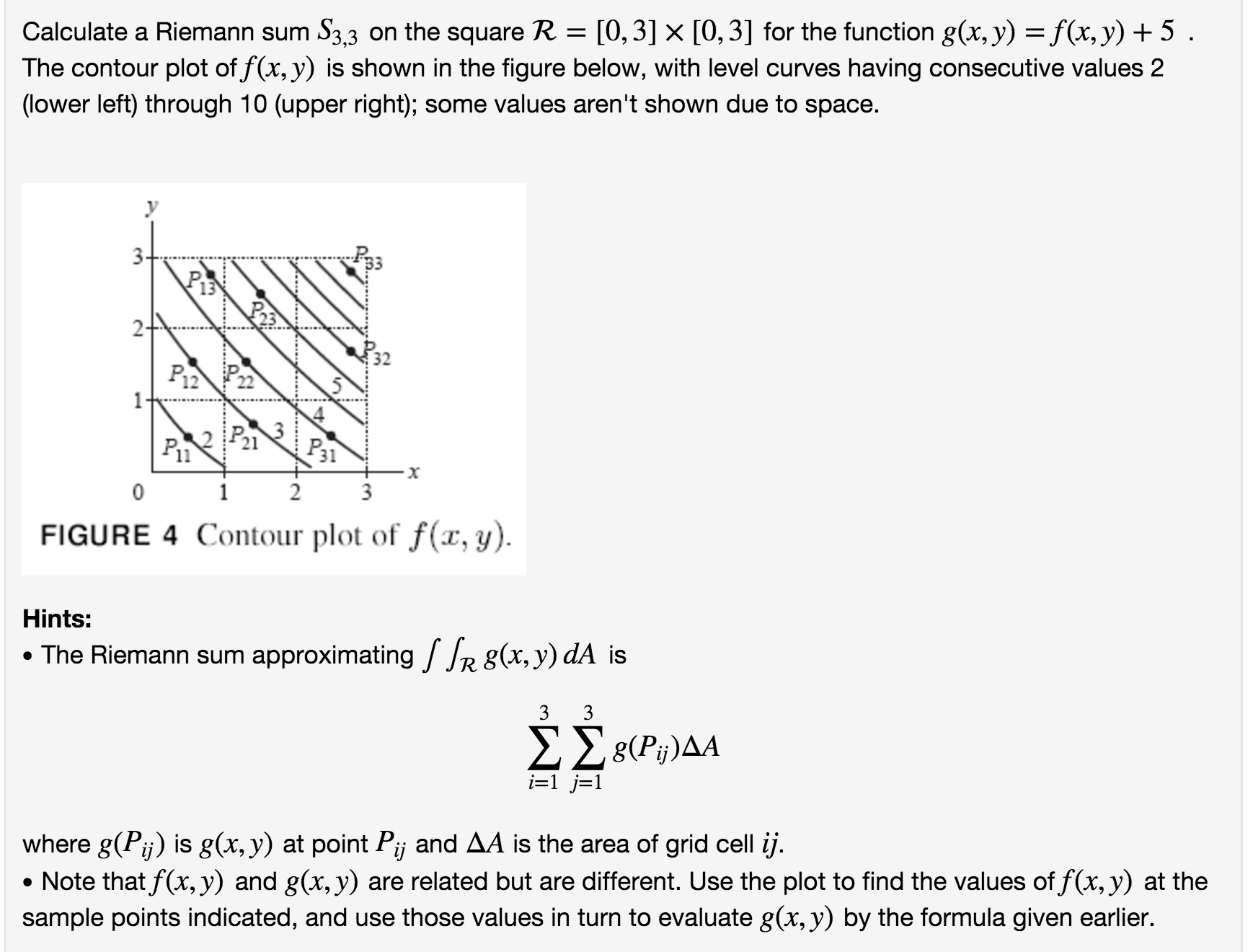 Solved Calculate a Riemann sum S3,3 on the square R [0,3] x | Chegg.com