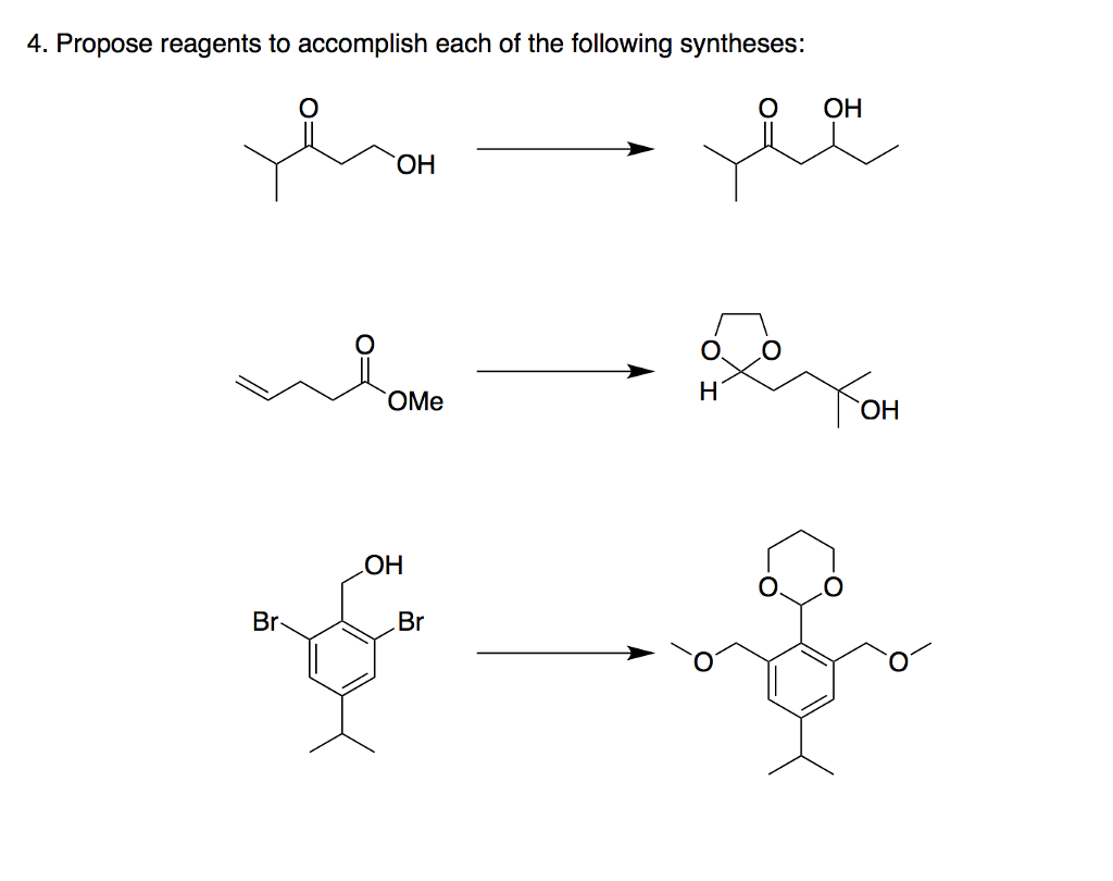 Solved Propose reagents to accomplish each of the following | Chegg.com