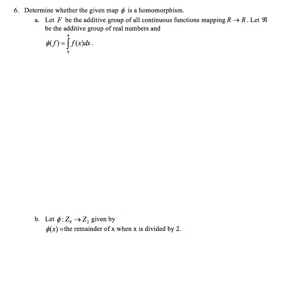 Solved 6. Determine whether the given map p is a | Chegg.com