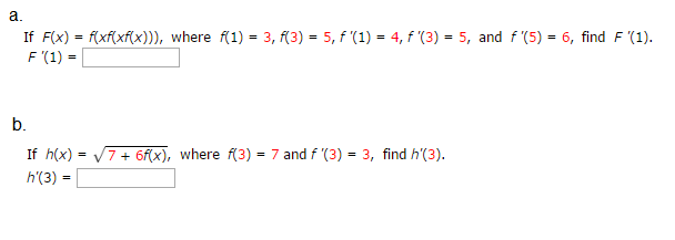 Solved If F(x) = f(xf(xf(x))), where f(1) = 3, f(3) = 5, | Chegg.com