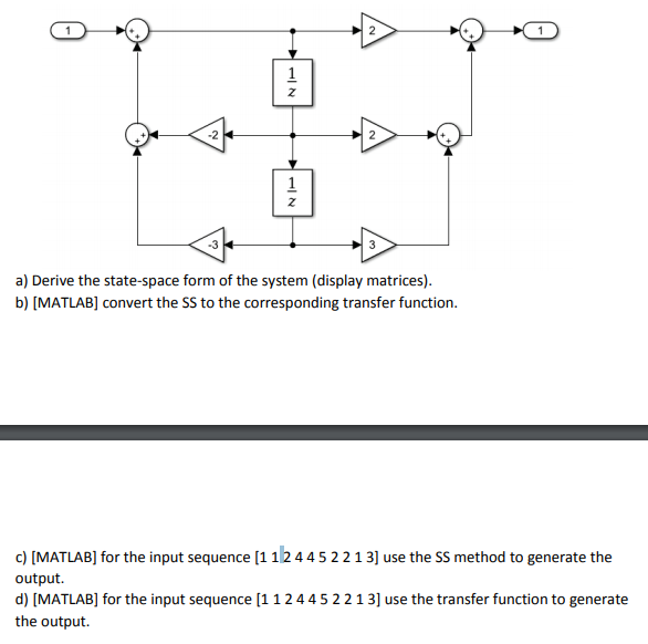 Solved 2 2 .2 2 .3 a) Derive the state-space form of the | Chegg.com