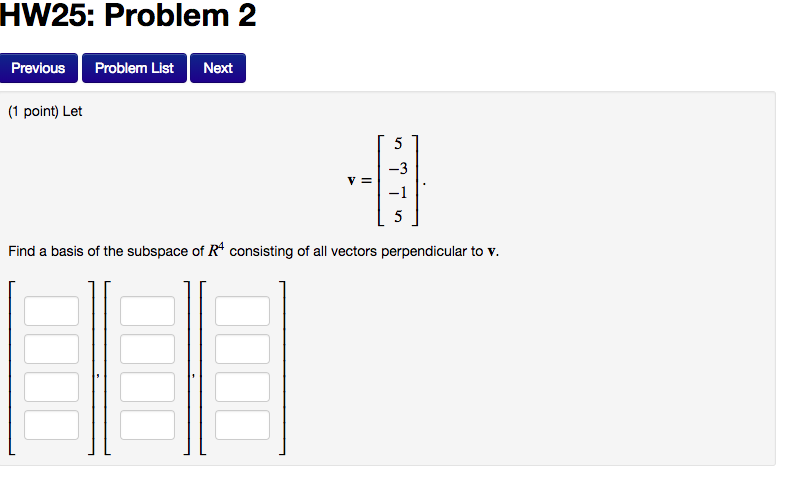 Solved HW25: Problem 2 Previous Problem List Next (1 point) | Chegg.com