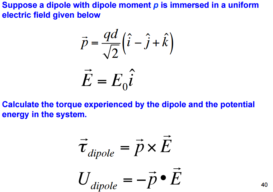 Solved Suppose a dipole with dipole moment p is immersed in | Chegg.com