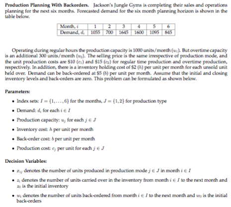 Solved Implement and solve this formulation using Xpress. | Chegg.com