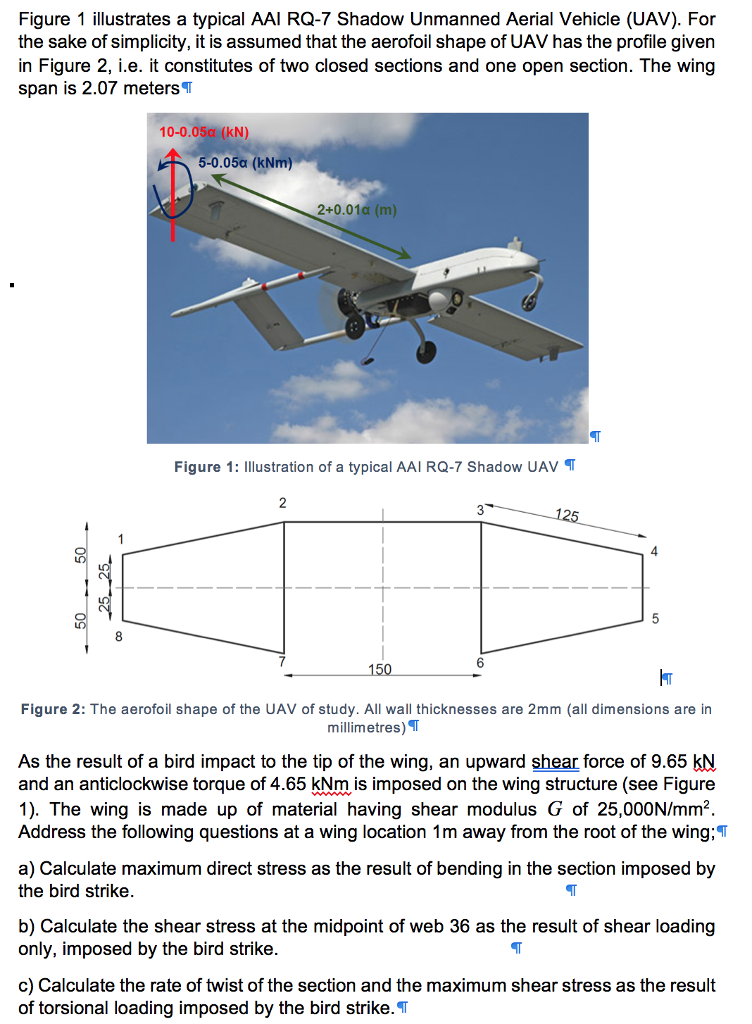 Figure 1 llustrates a typical AAI RQ-7 Shadow | Chegg.com