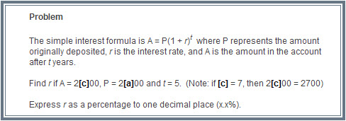 Solved Problem The simple interest formula is A = P(1 + r)^t | Chegg.com
