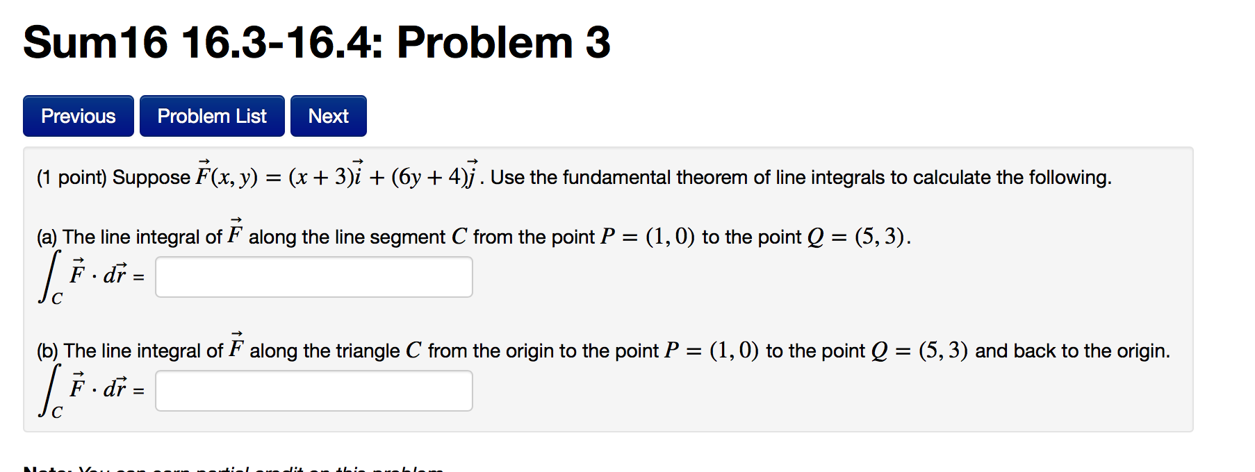 Solved Suppose F vector (x, y) = (x + 3)i vector + (6y + 4)j | Chegg.com