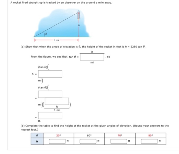 Solved A rocket fired straight up is tracked by an observer | Chegg.com