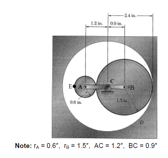 ARM ACB rotates about Point C with a constant angular | Chegg.com