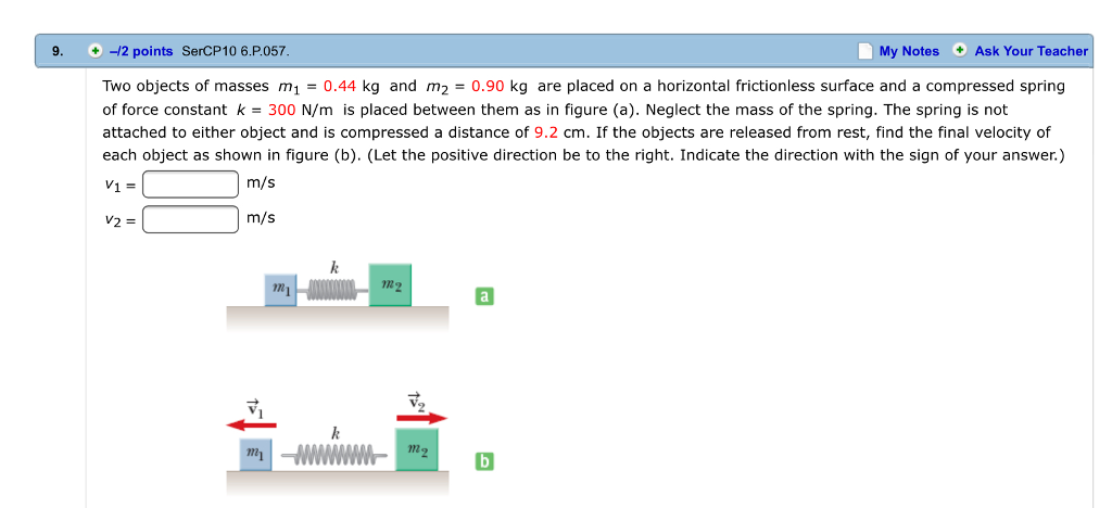 Solved 9 12 Points Sercp10 6 P 057 My Notes Ask Your