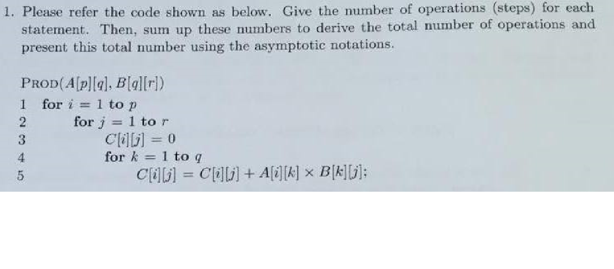Solved Please refer the code shown as below, Give the number | Chegg.com