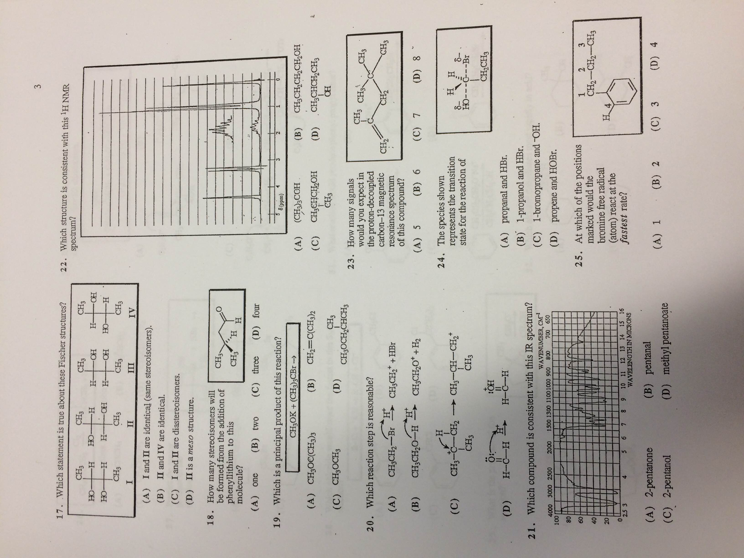 Solved Which structure is consistent with this^1H NMR | Chegg.com
