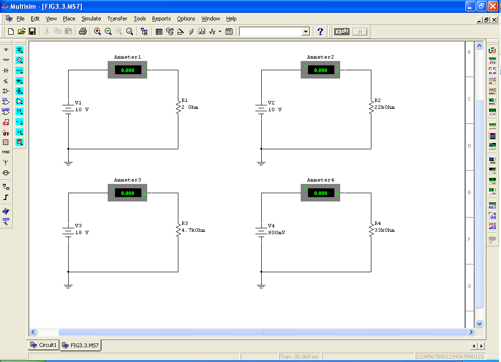 Solved Multisim [FIG3.3.MS7] File Edit View Place Simulate | Chegg.com