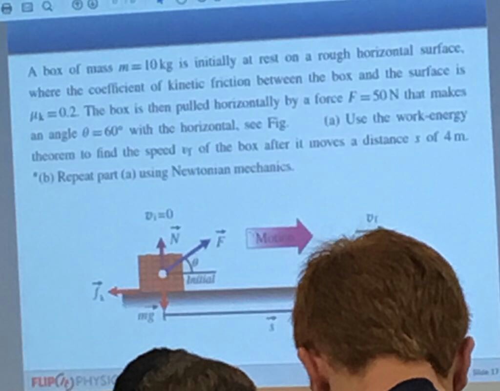 Solved A box of mass m = 10kg is initially at rest on a | Chegg.com