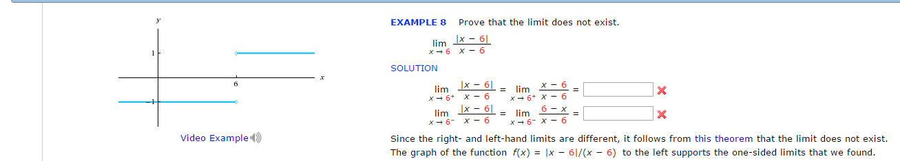 Solved EXAMPLE 8 Prove that the limit does not exist. lim | Chegg.com
