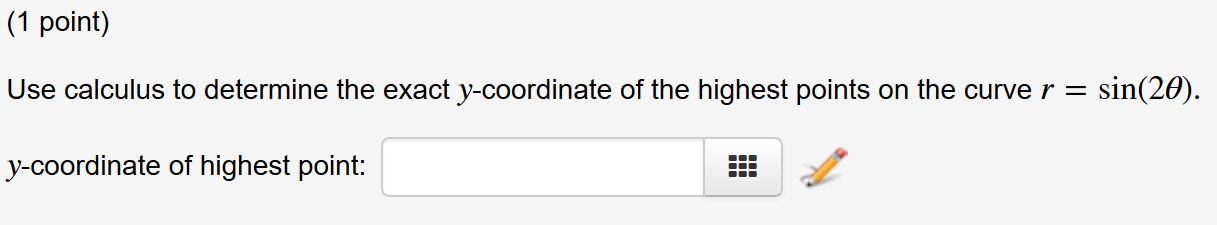 Solved Use calculus to determine the exact y-coordinate of | Chegg.com