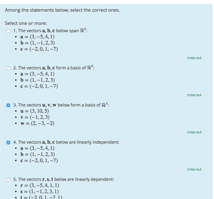 Solved Among the statements below, select the correct ones | Chegg.com