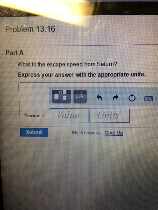 Solved What is the escape speed from Saturn? Express your | Chegg.com