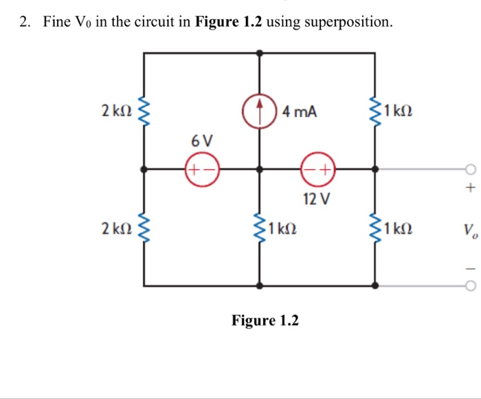 Solved Fine V_0 in the circuit in Figure 1.2 using | Chegg.com