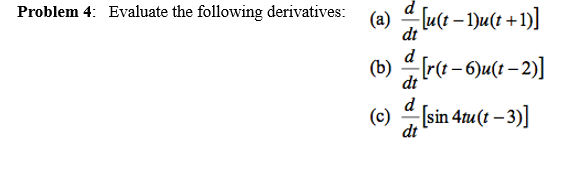 Solved Evaluate the following derivatives: (a) | Chegg.com