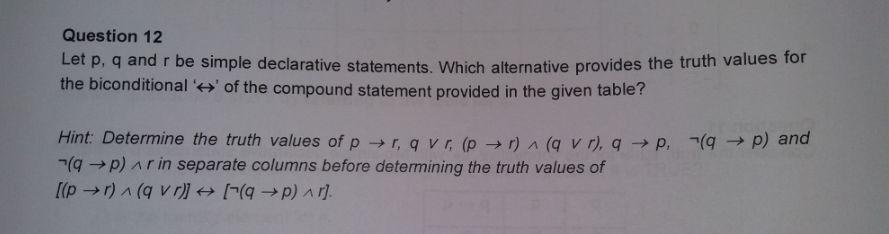 Let p, q and r be simple declarative statements. | Chegg.com