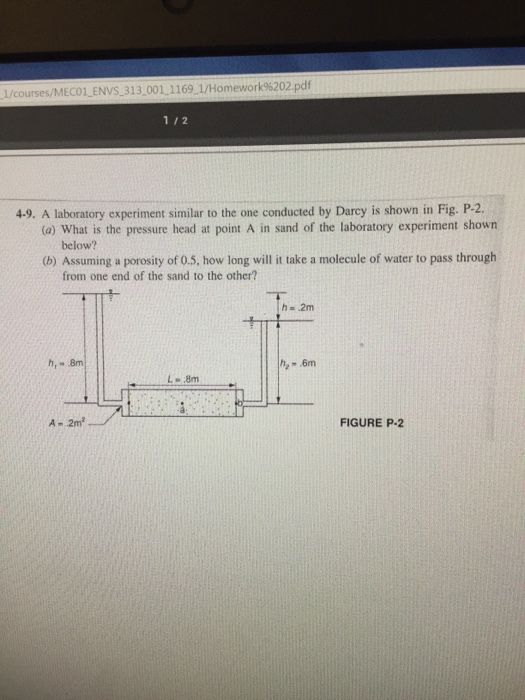 Solved A laboratory experiment similar to the one conducted | Chegg.com