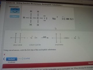 Solved Using curved arrows, write the first step of the | Chegg.com