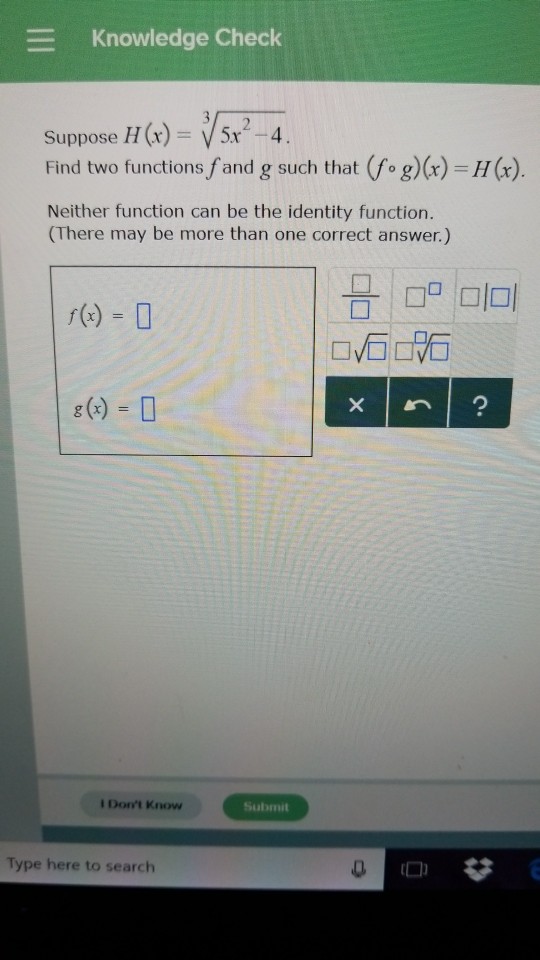 Solved Knowledge Check Suppose H(r) V5x2-4 Find two | Chegg.com Solved Knowledge Check Suppose H(r) V5x2-4 Find two | Chegg.com