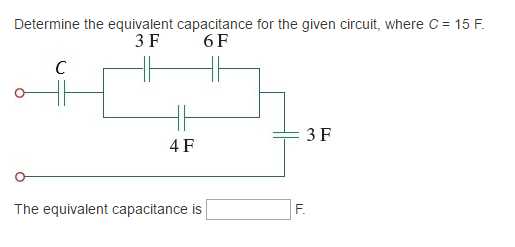 Solved Determine the equivalent capacitance for the given | Chegg.com