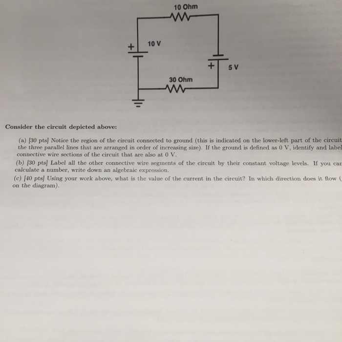 Solved Consider the circuit depicted above: Notice the | Chegg.com