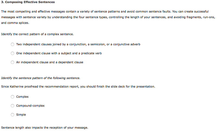 3. Composing Effective Sentences The most compelling | Chegg.com