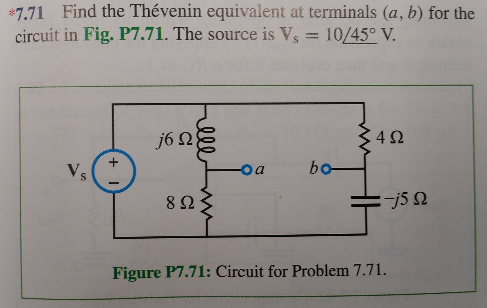 Solved Find the Thevenin equivalent at terminals (a, b) for | Chegg.com