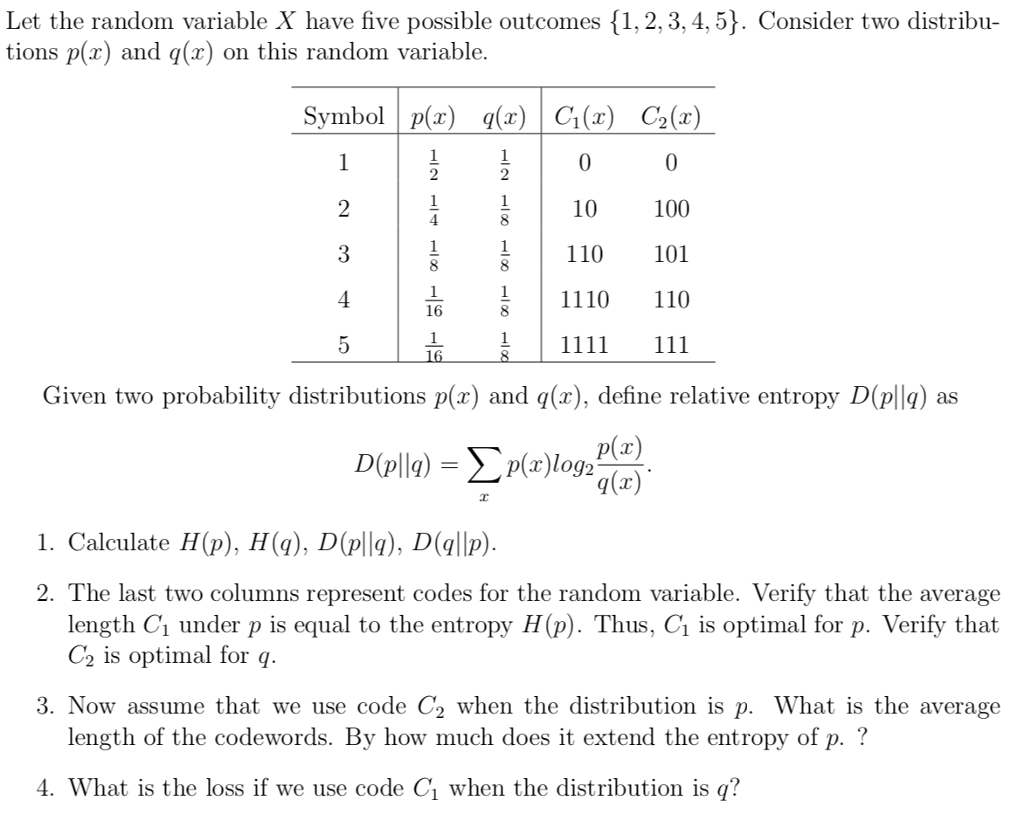Solved Let the random variable X have five possible outcomes | Chegg.com