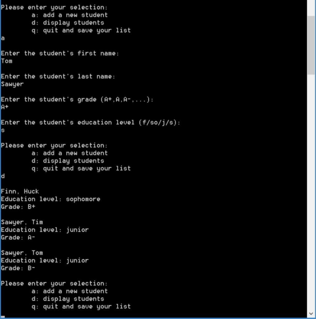 You Are Given A Partially Completed Program Hw05c 