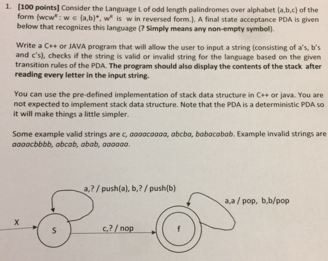 Solved 1. [100 points] Consider the Language L of odd length | Chegg.com