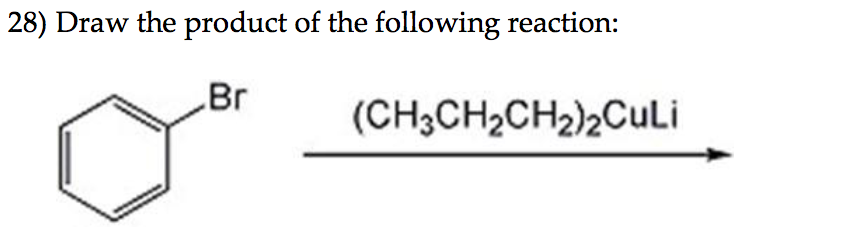 Solved 28) Draw the product of the following reaction: Br | Chegg.com