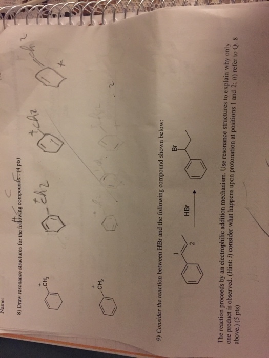 Solved Draw resonance structures for the following | Chegg.com