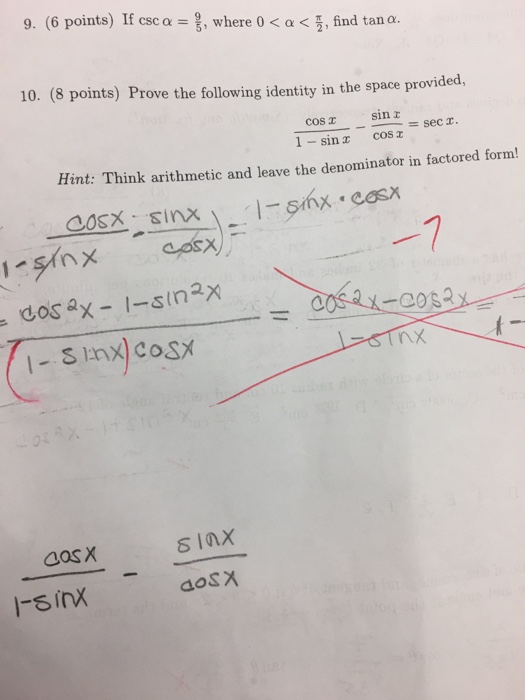 Solved If csc alpha = 9/5, where 0