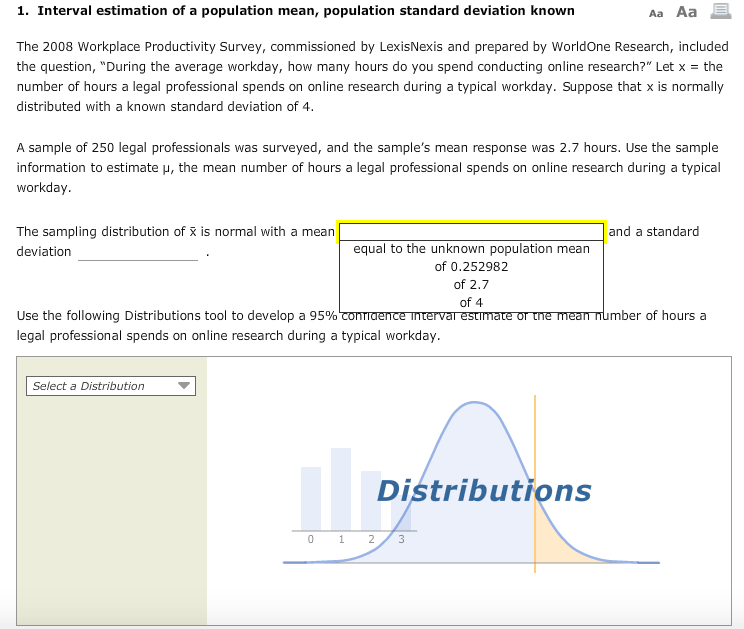 Solved 1. Interval estimation of a population mean, | Chegg.com