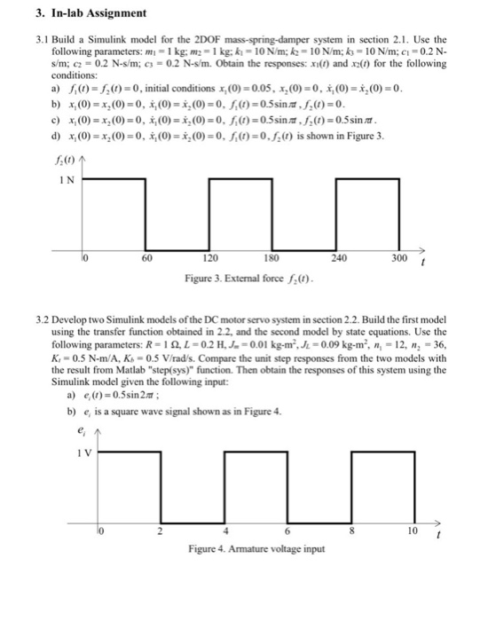 Solved Build a Simulink model for the 2DOF | Chegg.com