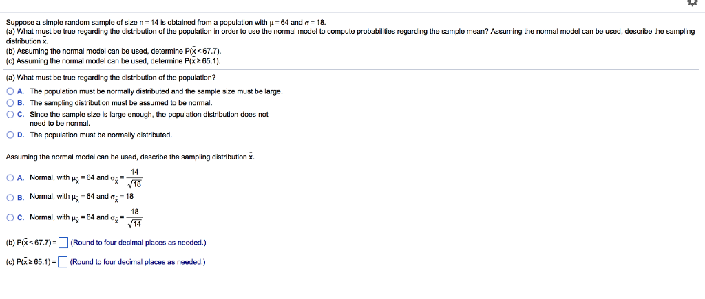 Solved Suppose a simple random sample of size n = 14 is | Chegg.com