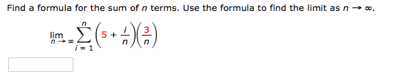 Solved sum of n terms. Use the formula to n Find a formula | Chegg.com