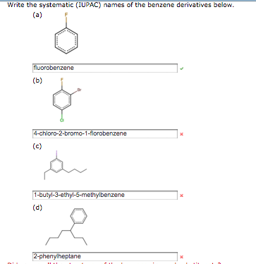 Solved Write the systematic (IUPAC) names of the benzene | Chegg.com